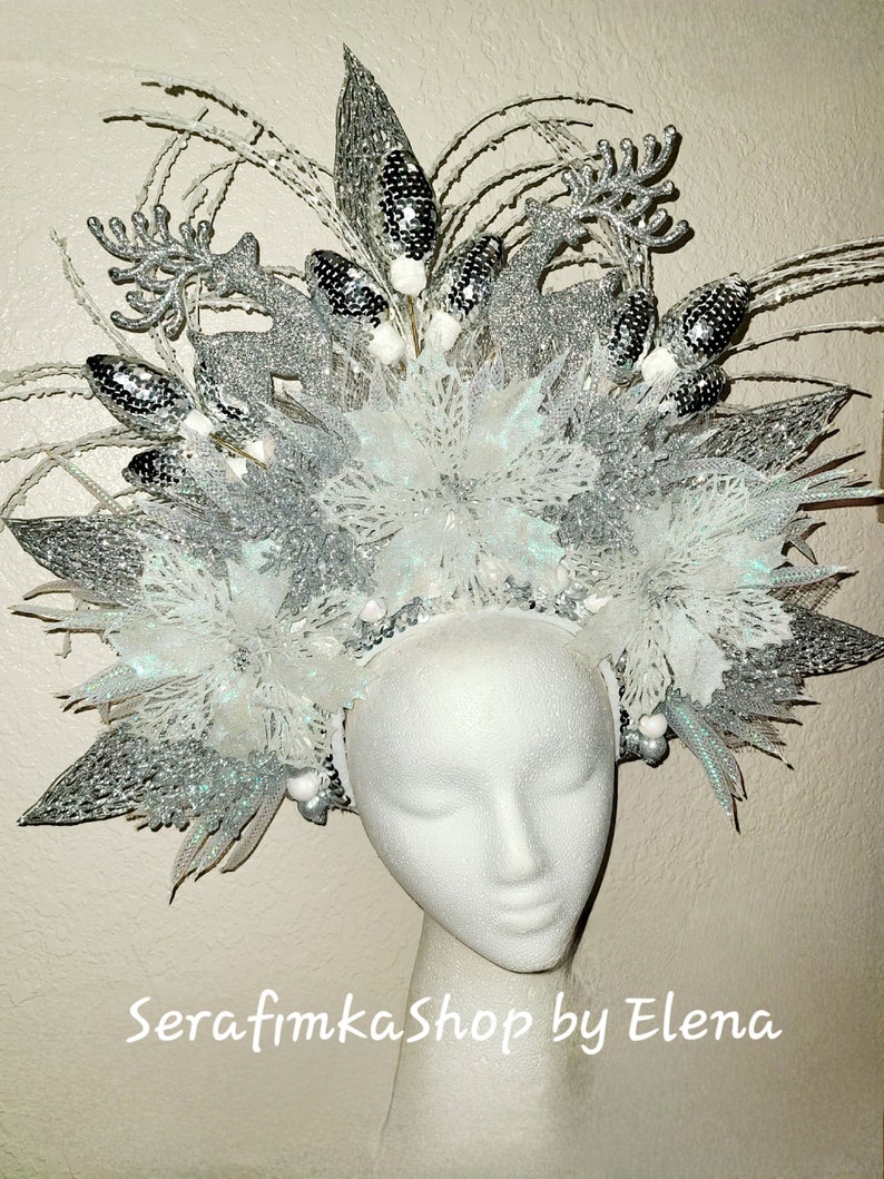 Snowflake Headdress, Winter Queen Crown, New Year Headdress, Корона ...