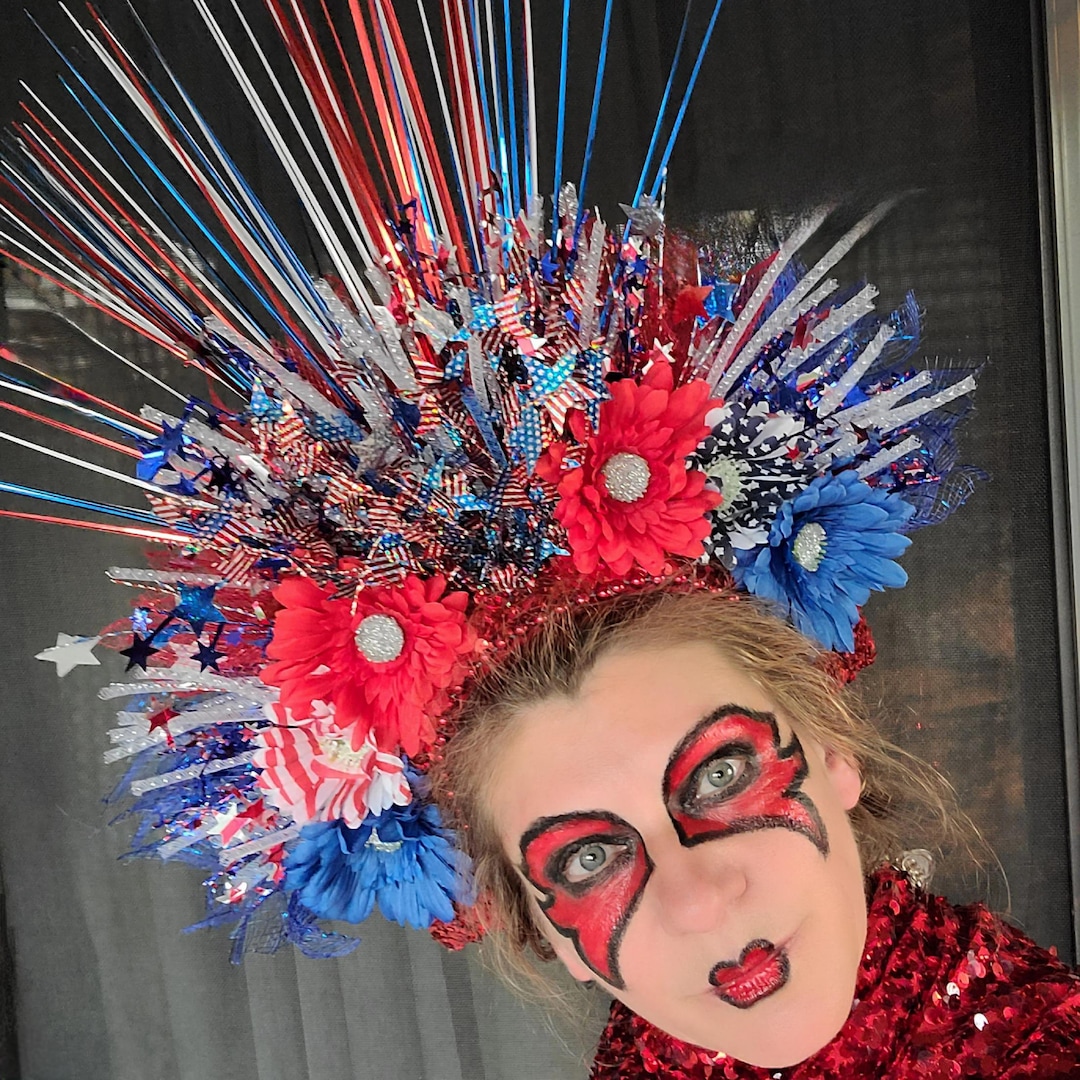 USA Crown, 4th of July Headdress, Independence Day Crown, Celebration ...
