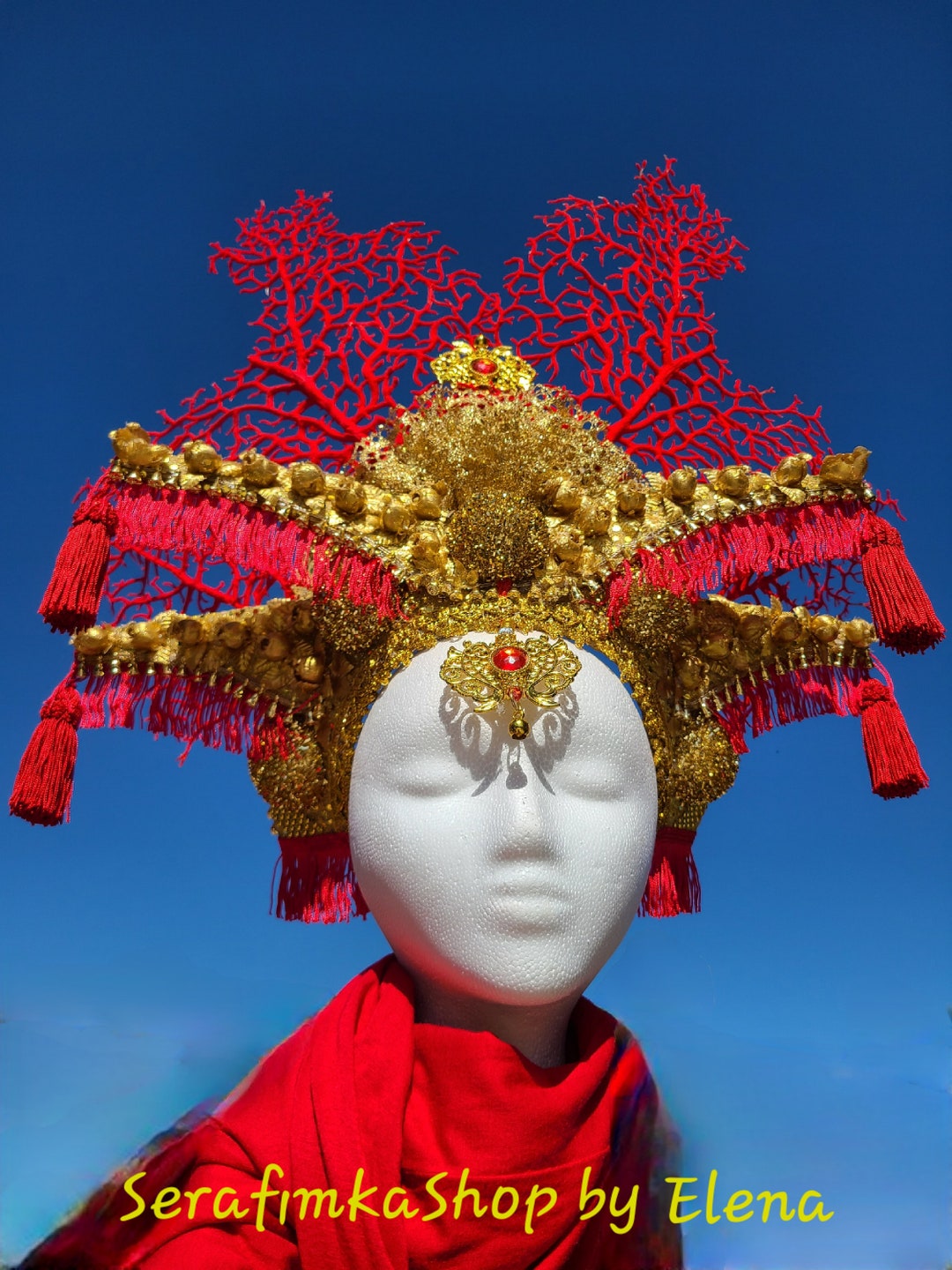 Asian Style Headdress, Asian Crown, Chineese New Year Crown ...