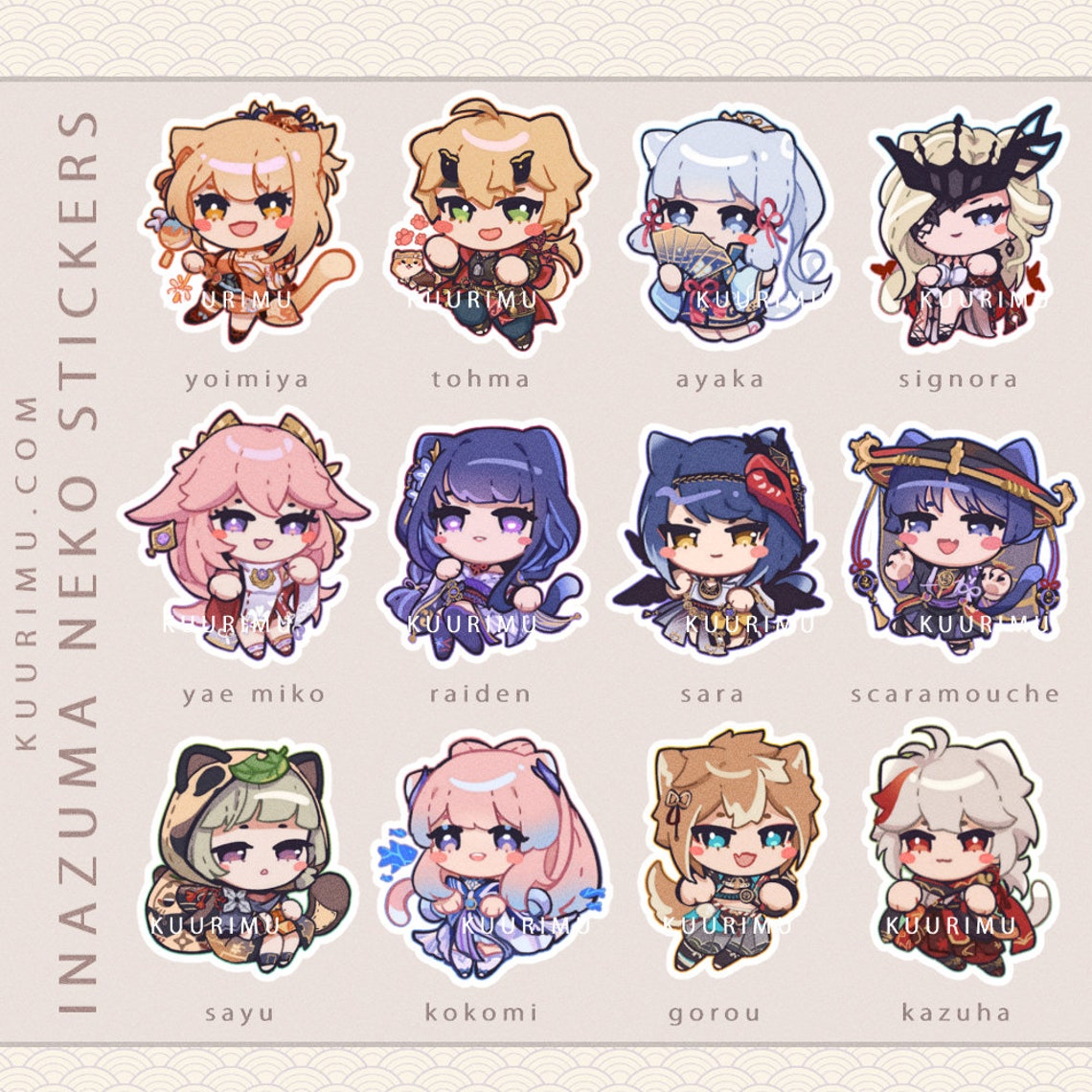 Genshin Impact Stickers assorted Glossy - Etsy UK