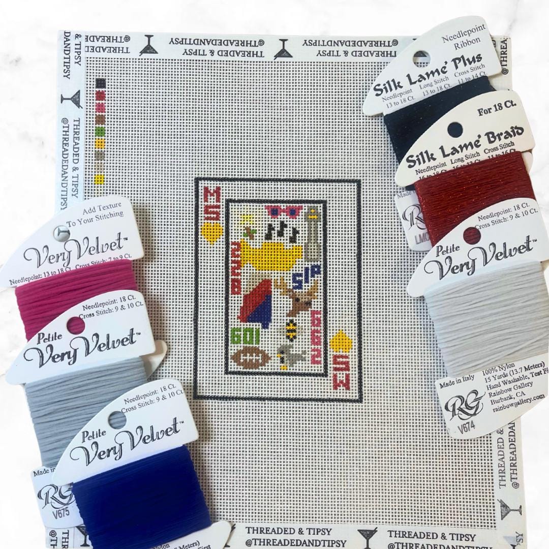 Pre-order | MS Playing Card, Hand-painted Needlepoint Canvas | Canvas ...