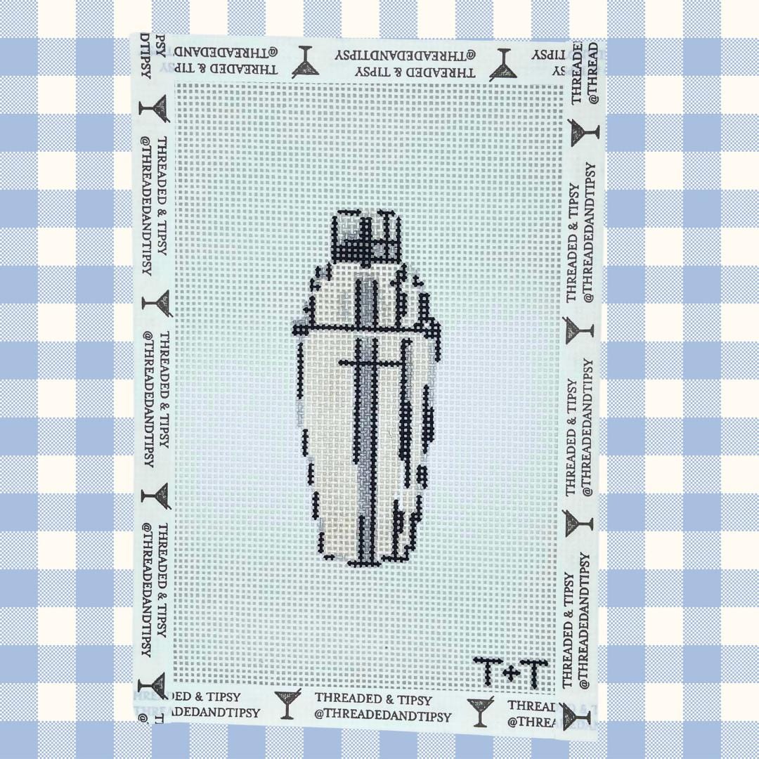 Cocktail Shaker Hand-painted Needlepoint Canvas | Canvas Only!!!!! - Etsy