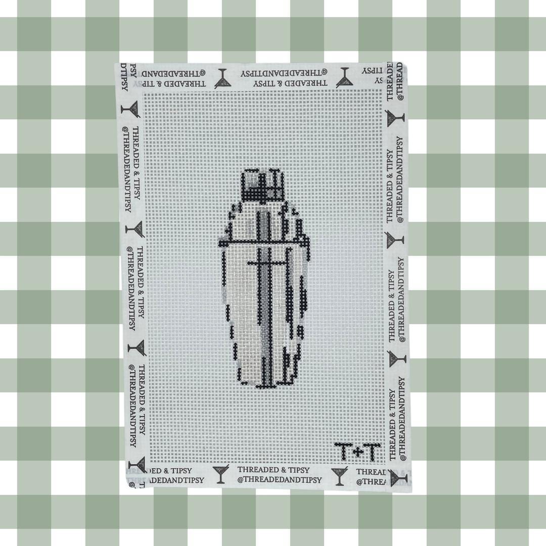 Cocktail Shaker Hand-painted Needlepoint Canvas Canvas Only - Etsy