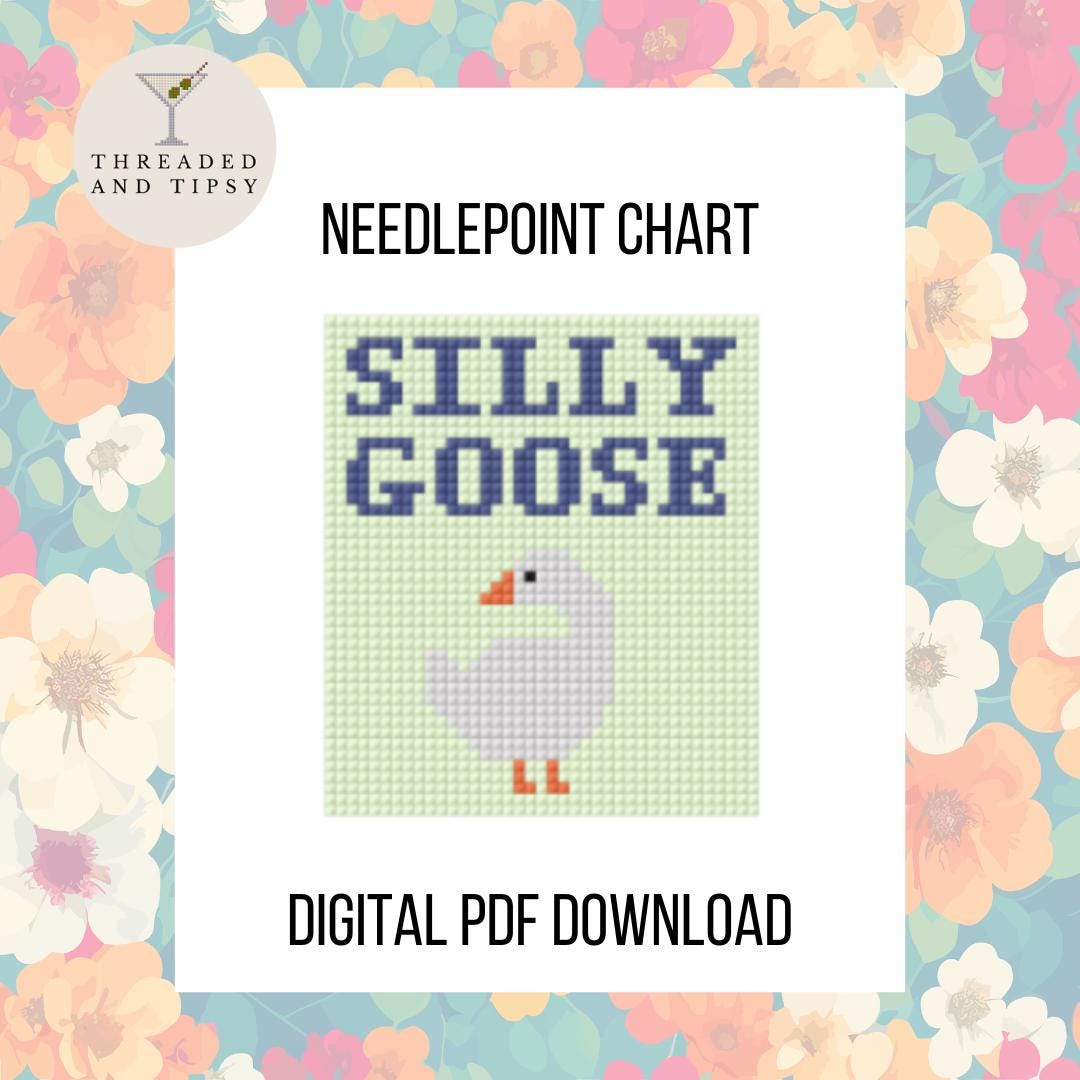 Silly Goose PDF Download Cross Stitch/needlepoint Pattern - Etsy