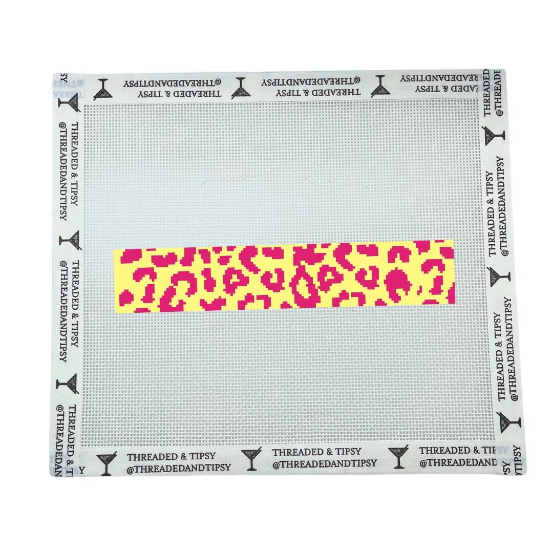 Pre-order: Pink and Yellow Cheetah Print Key Fob Hand-painted ...