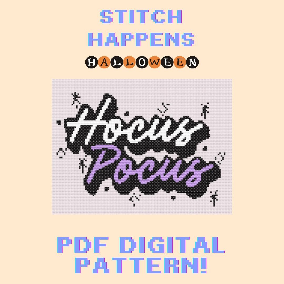 Hocus Pocus HALLOWEEN Cross Stitch Digital PDF Pattern Download - Etsy