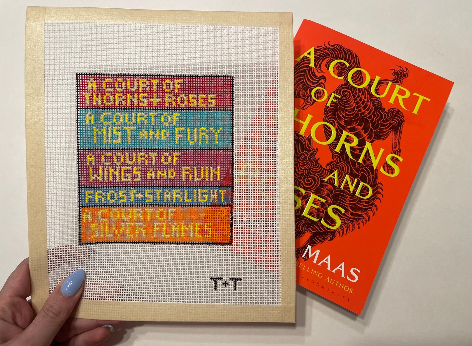 ACOTAR Spines Hand-painted Needlepoint Canvas Made to Order CANVAS ONLY ...