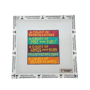 ACOTAR Spines Hand-painted Needlepoint Canvas| CANVAS ONLY! | Book ...