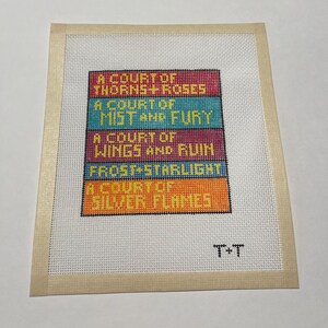 ACOTAR Spines Hand-painted Needlepoint Canvas| CANVAS ONLY! | Book ...