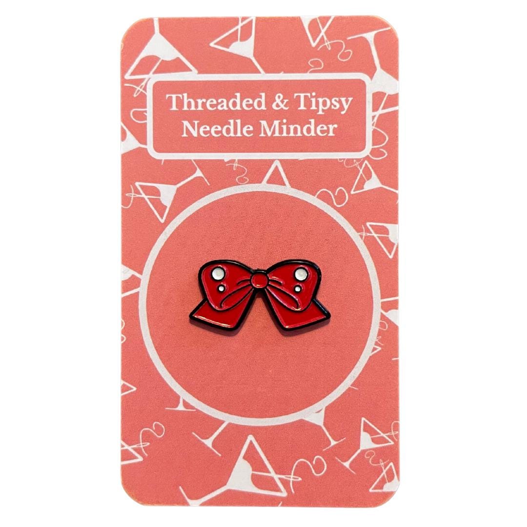 Red Bow Needle Minder, Soft Enamel Magnetic Pin - Etsy