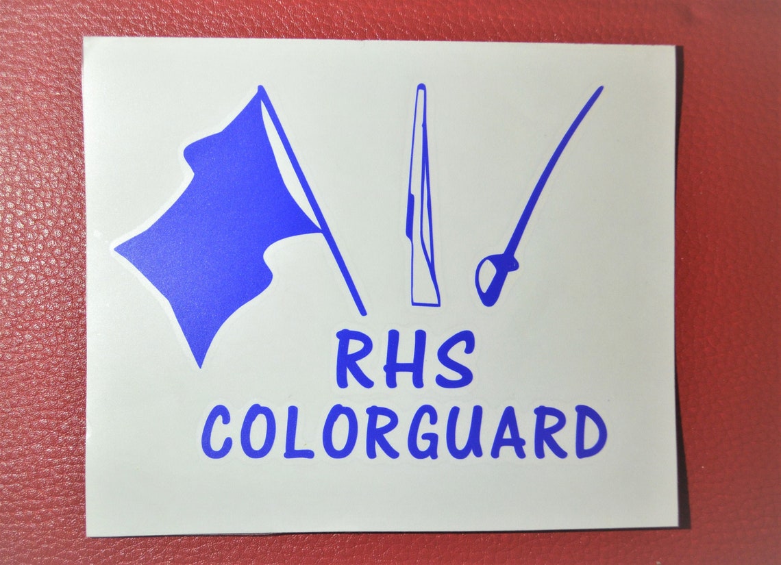 High School Color Guard Vinyl Sticker Color Guard Rifle | Etsy
