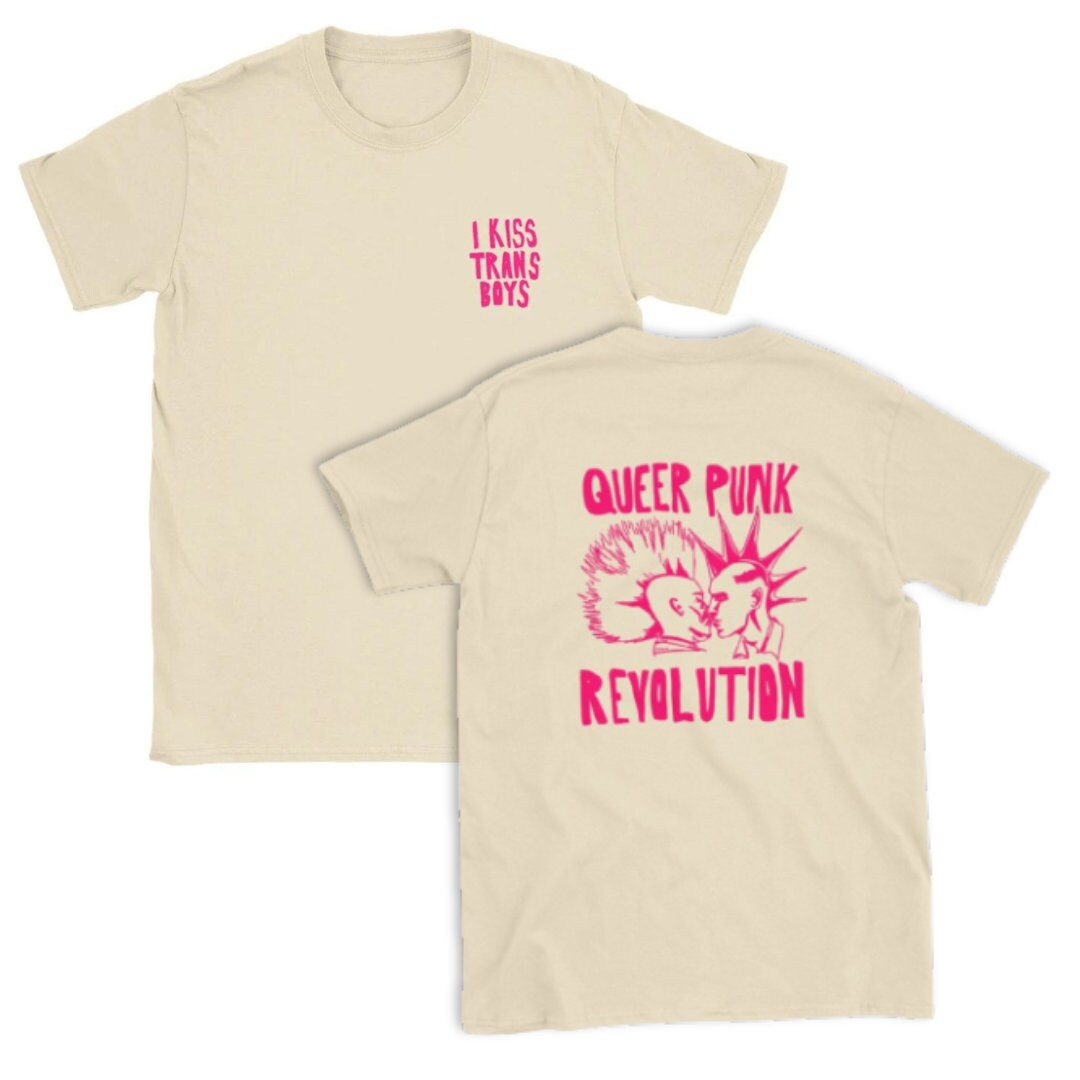 Queer Punk Revolution & I Kiss Trans Boys Front and Back Unisex Crewneck T-shirt - Etsy