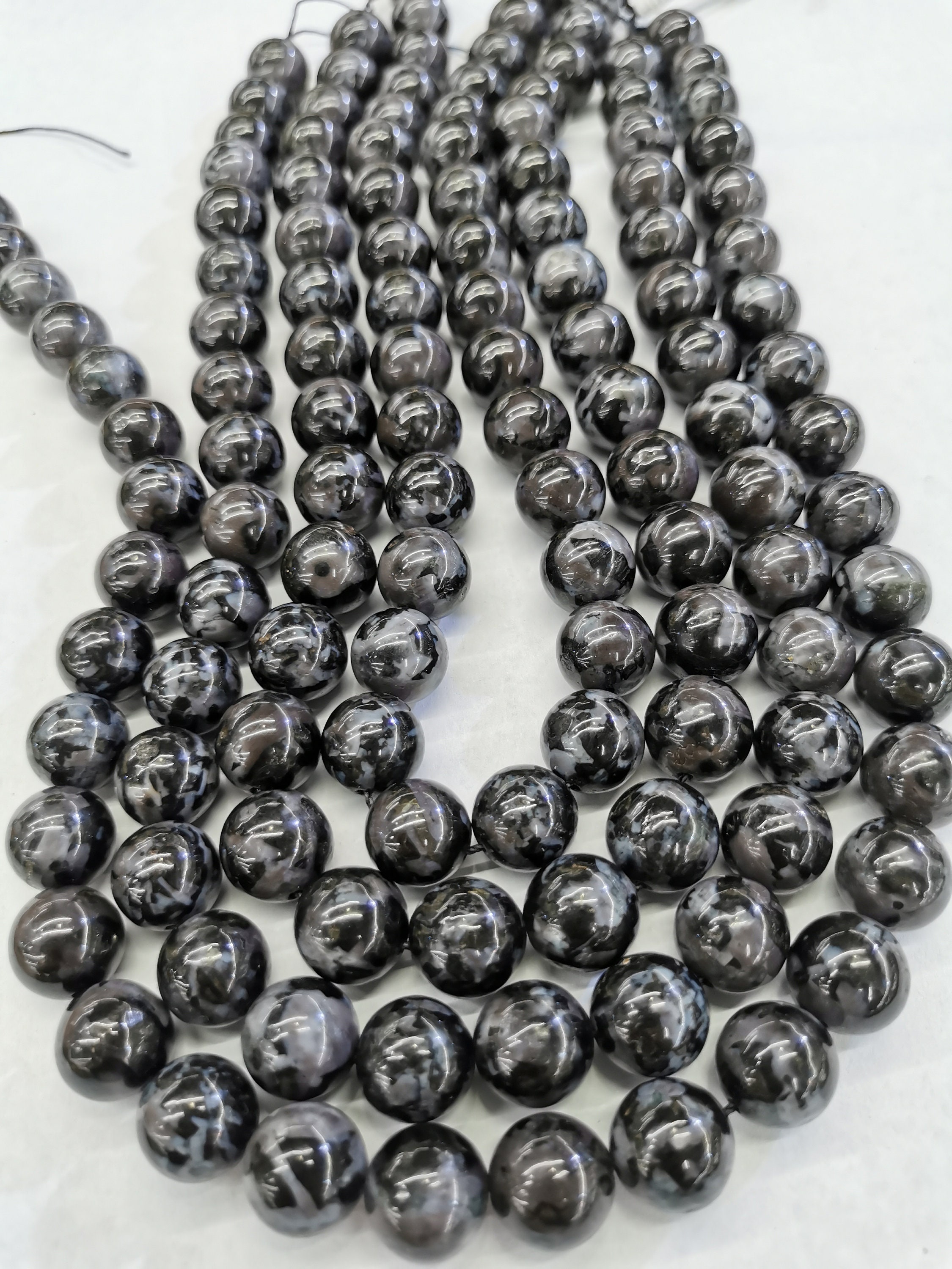 Genuine Indigo Gabbro Jewelry Purple Blue Black Round Beads - Etsy