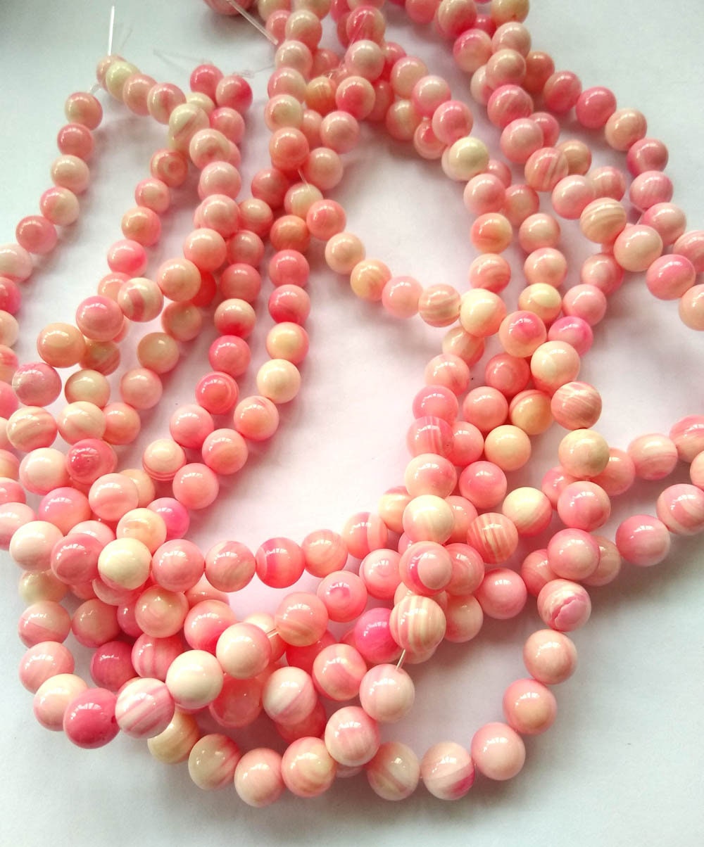 Wholesale Pink Conch Jewelry Round Ball Red Shell Beads 4mm - Etsy