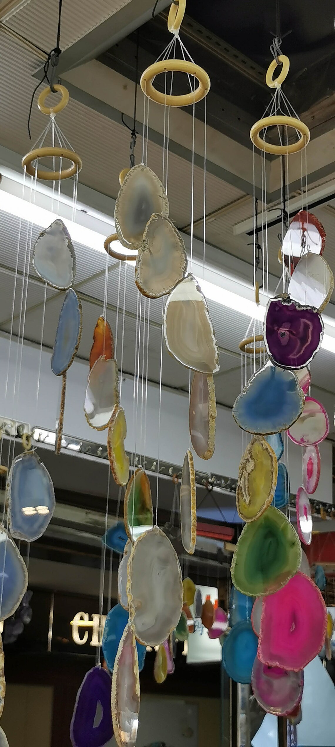 Fuchsia Pink Carnerial Agate Windchime Agate Slice Wind Chime - Etsy