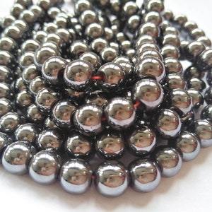 16inch Genuine Hematite Beads Grade AAA Natural Gemstone Round Loose ...