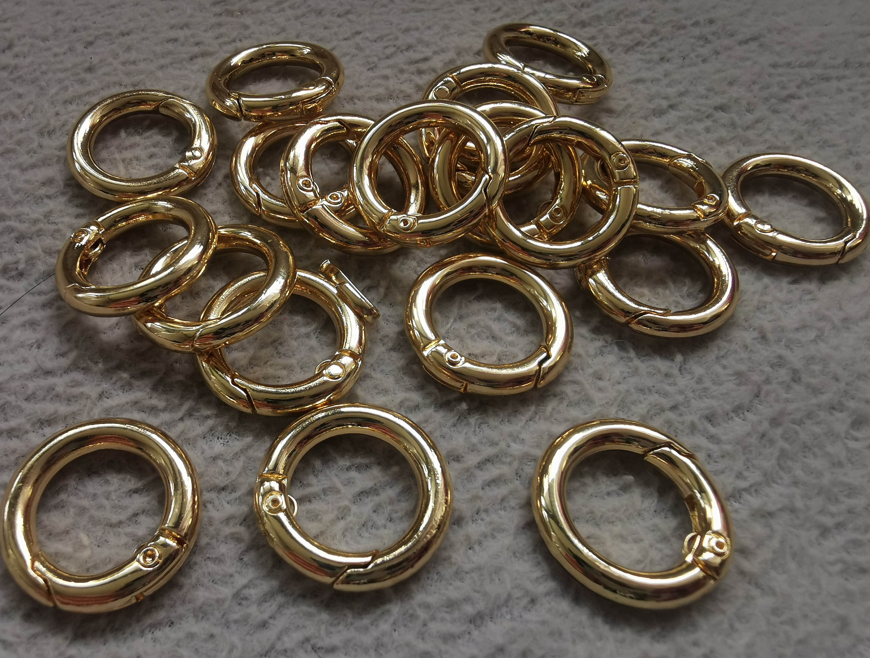 10pcs Spring Gate Ring Push Gate ring 12mm 18mm 25mm Round | Etsy