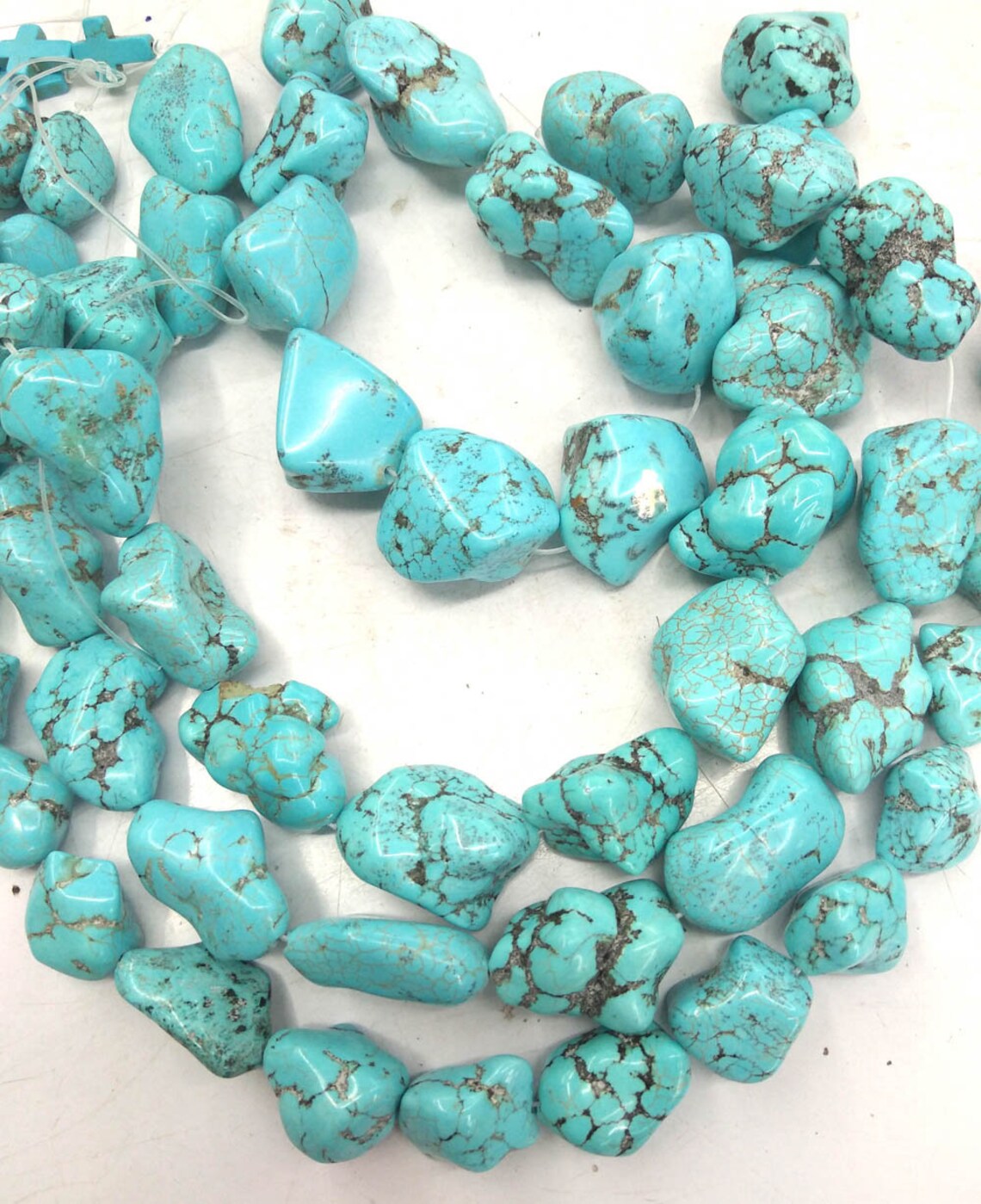 Stone Turquoise Beads, 25mm to 4mm Rough Nugget Chip Freeform Gemstone ...