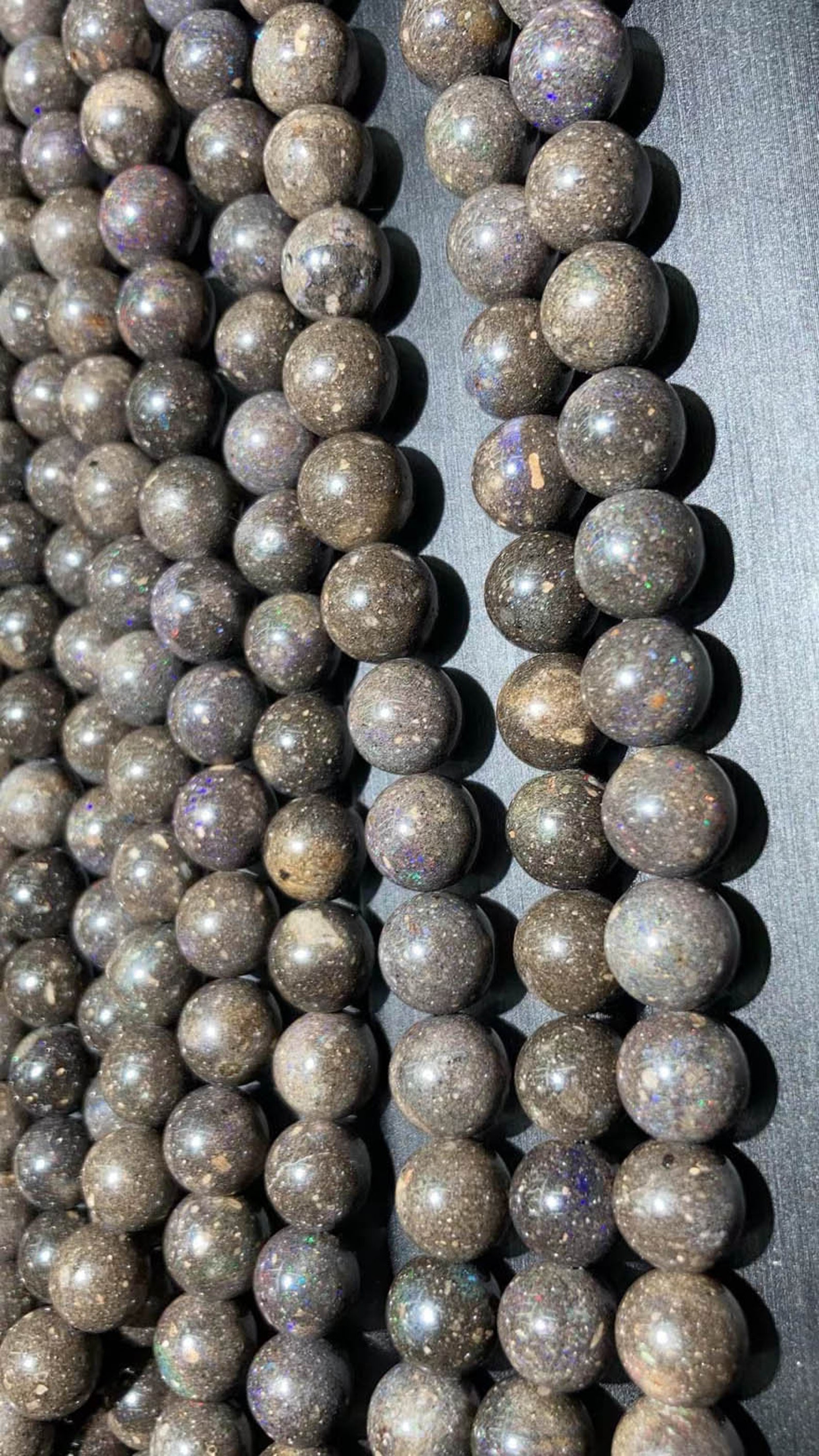 Full 16inch natural Brown Gray Opal Gemstone 6mm 8mm Round - Etsy