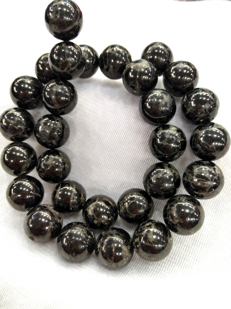 16inch Rare Natural Jet Quartz Gemstone Round Balls 4mm 6mm - Etsy