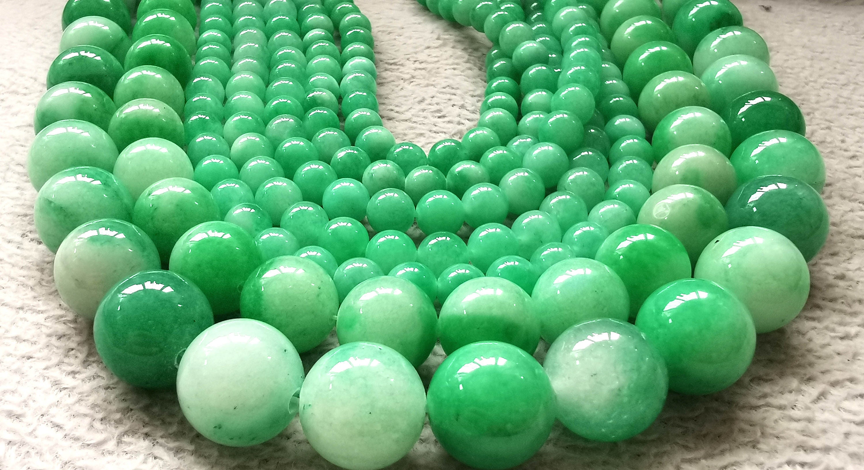 Dark Emeral Green Jade Jadeite Gemstone Crystal Round Beads 16inch 4mm ...