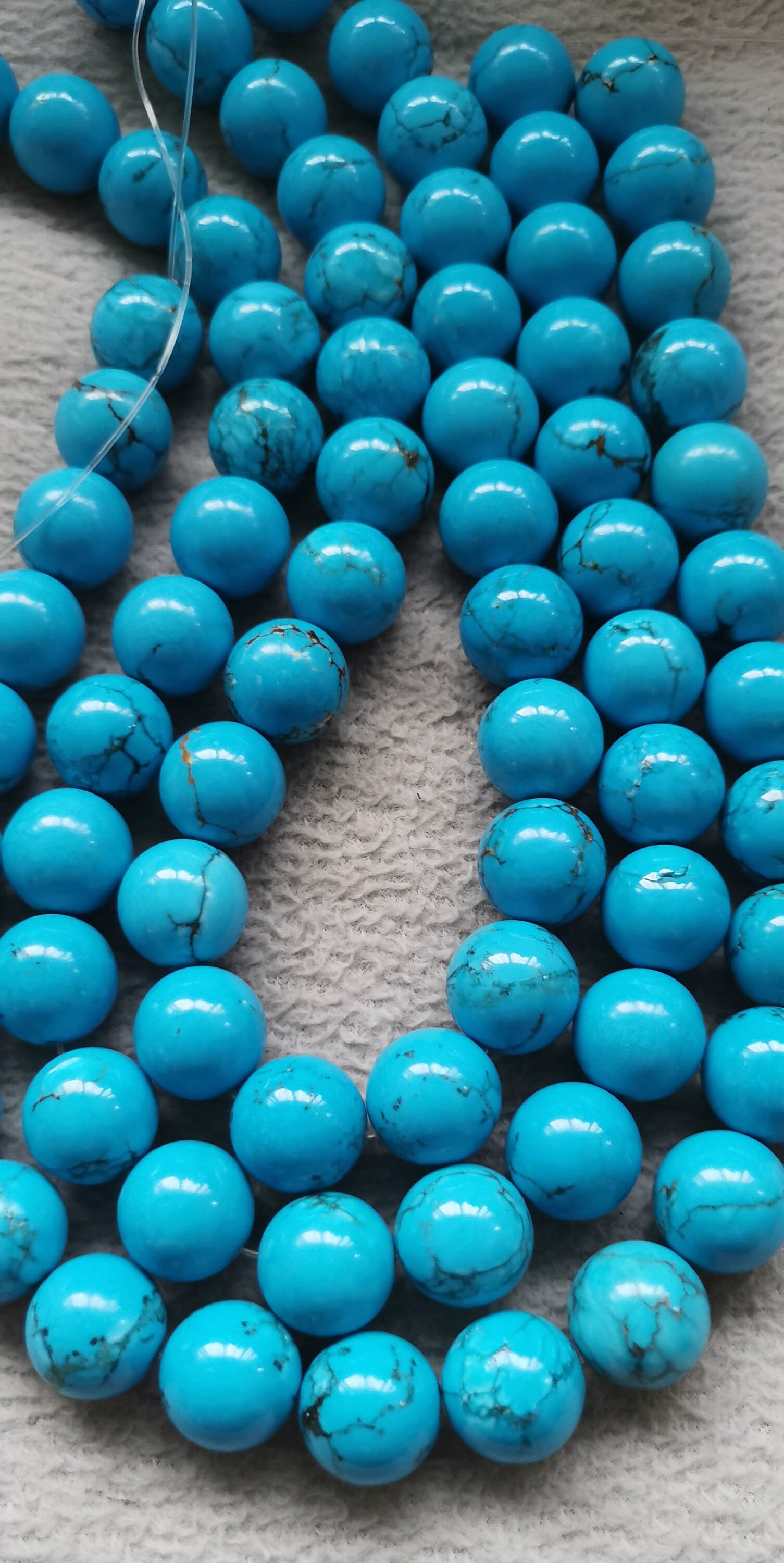 Blue Turquoise 4mm 6mm 8mm 10mm 12mm 14mm 16mm 18mm 20mm Round - Etsy