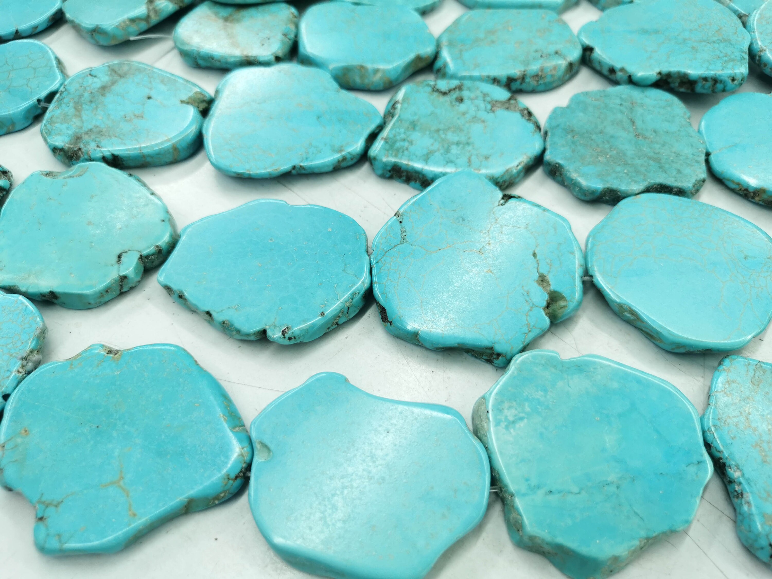 55mm to 20mm Turquoise Light Blue Magnesite Beads Magnesite - Etsy