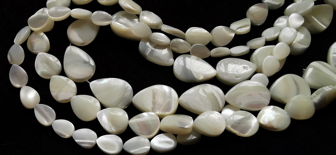 Genuine White MOP Shell Smooth Flat Tear Drop 6x9mm\8x12mm\10x14mm ...