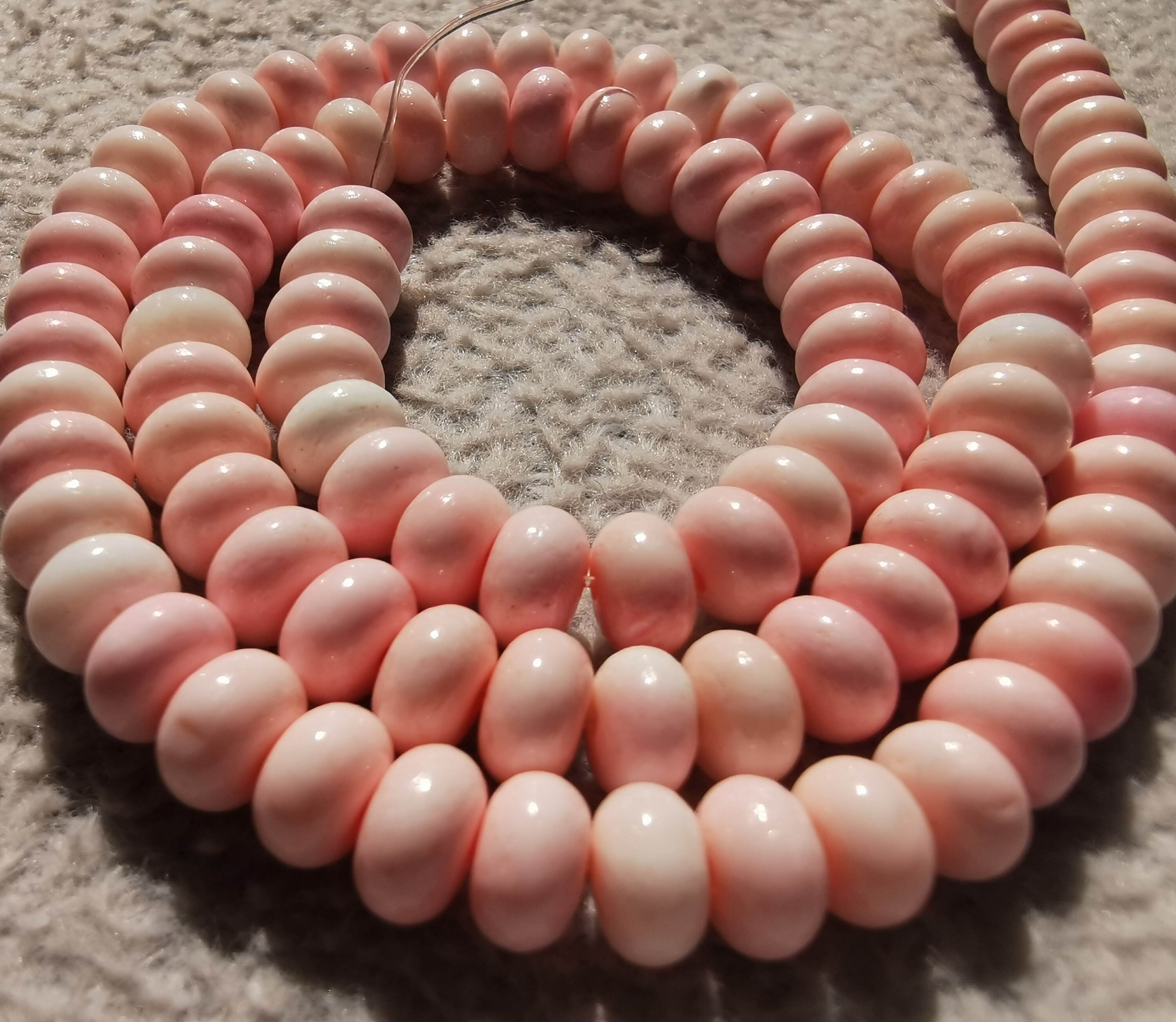 Real Natural Pink Conch Shell Beads Rondelle Shape 6mm 8mm Red Conch ...