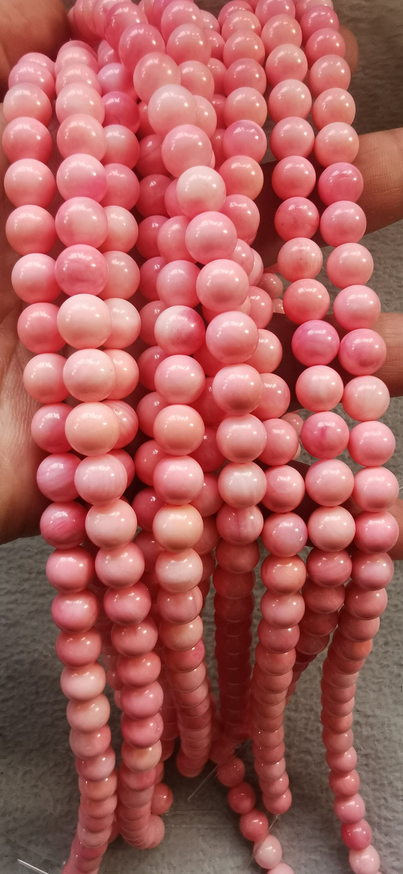 Strong Pink Shell Jewelry Round Ball Red Shell Beads 4mm 6mm 8mm 10mm ...