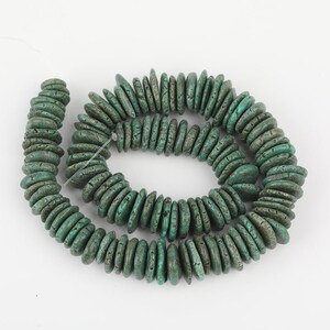 18inch Rough Turquoise Disc Heishi Loose Bead Spacers Charm for Jewelry ...