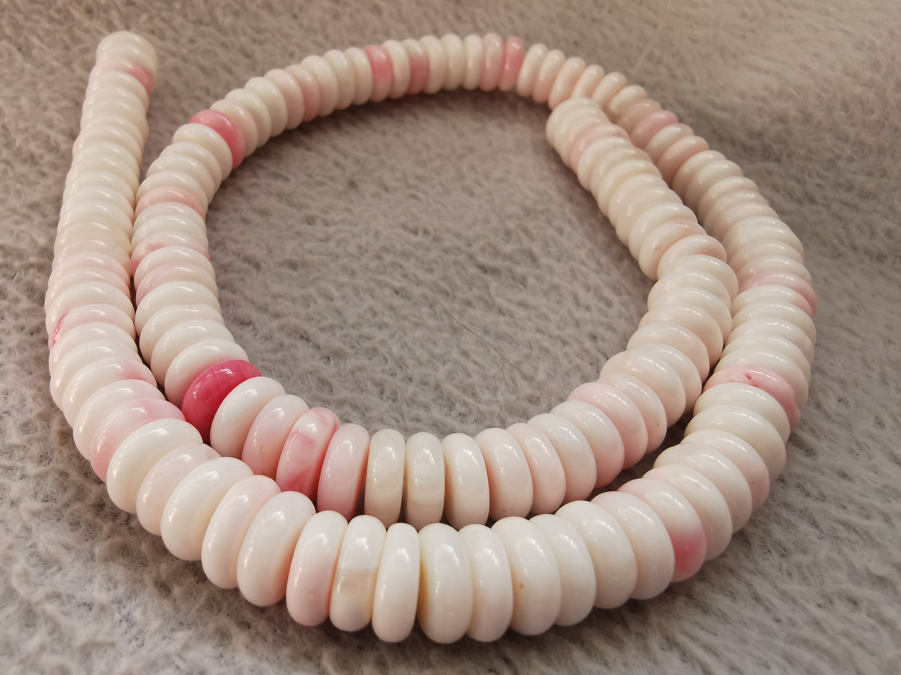 Real Natural Pink Conch Shell Beads Rondelle Shape 6mm 8mm Red Conch ...
