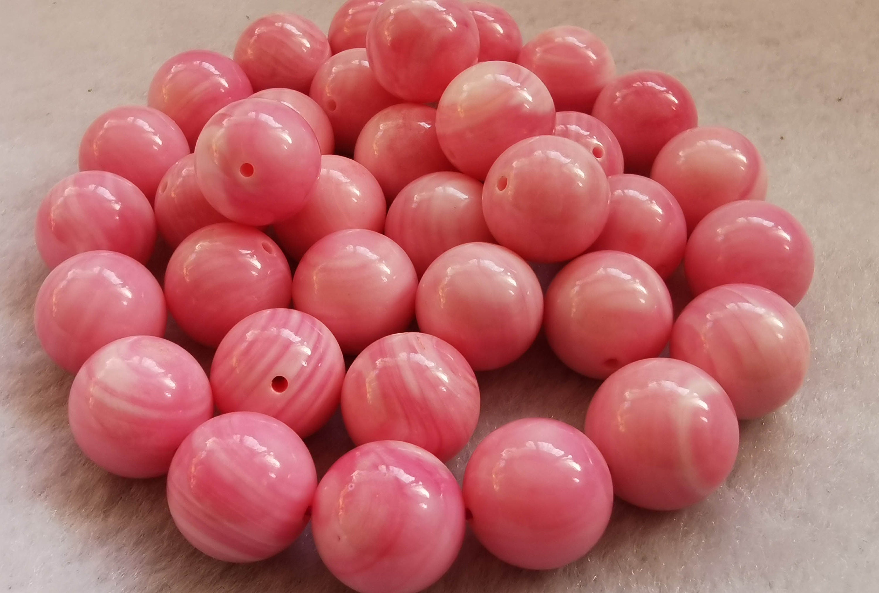 AAAA --100% Natural Pink Queen Conch Shell Beads - 6mm 8mm 10mm 12mm ...