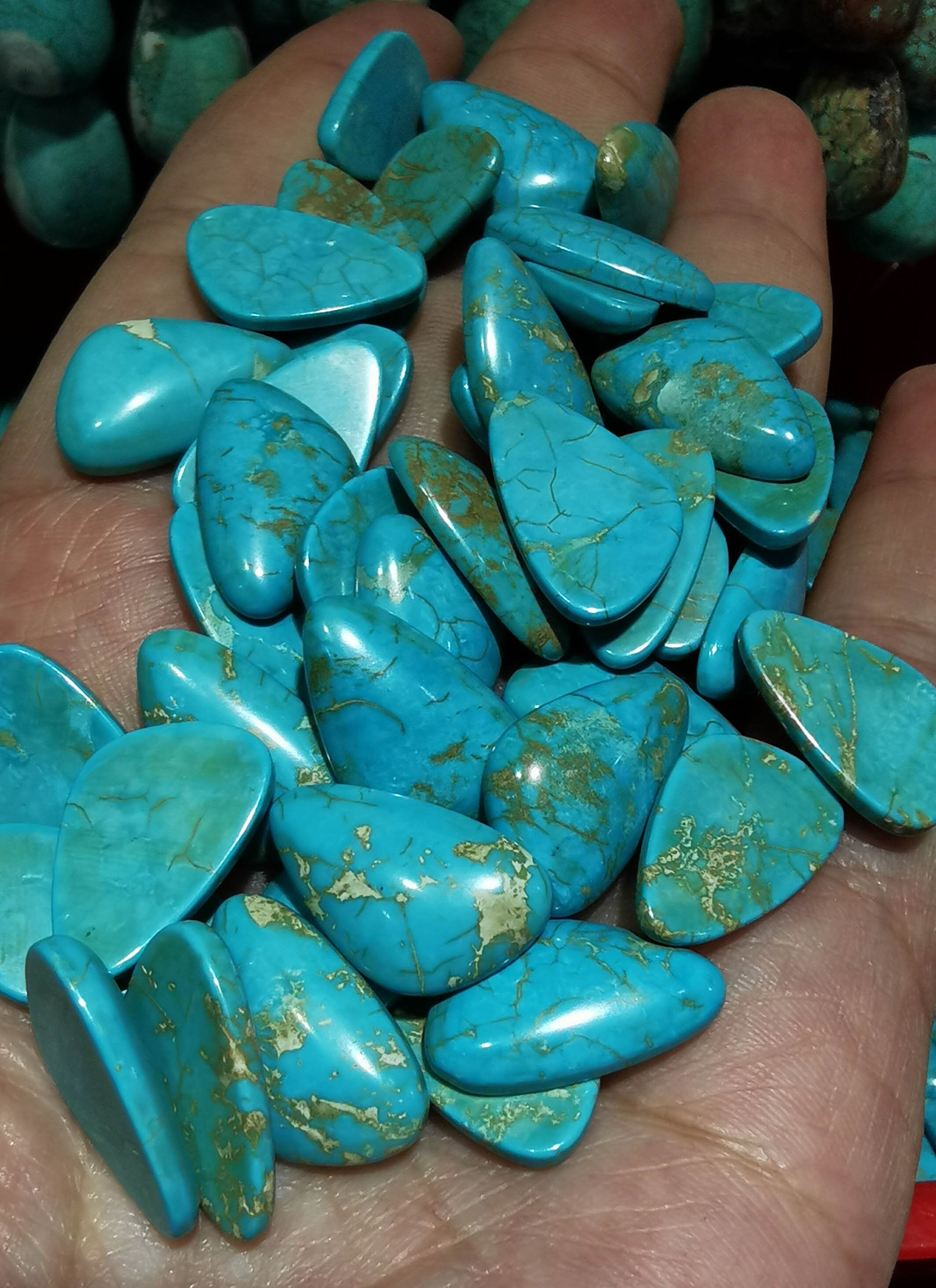 20pcs Gold Matrix Turquoise Cabochon 13x18mm Triangle - Etsy