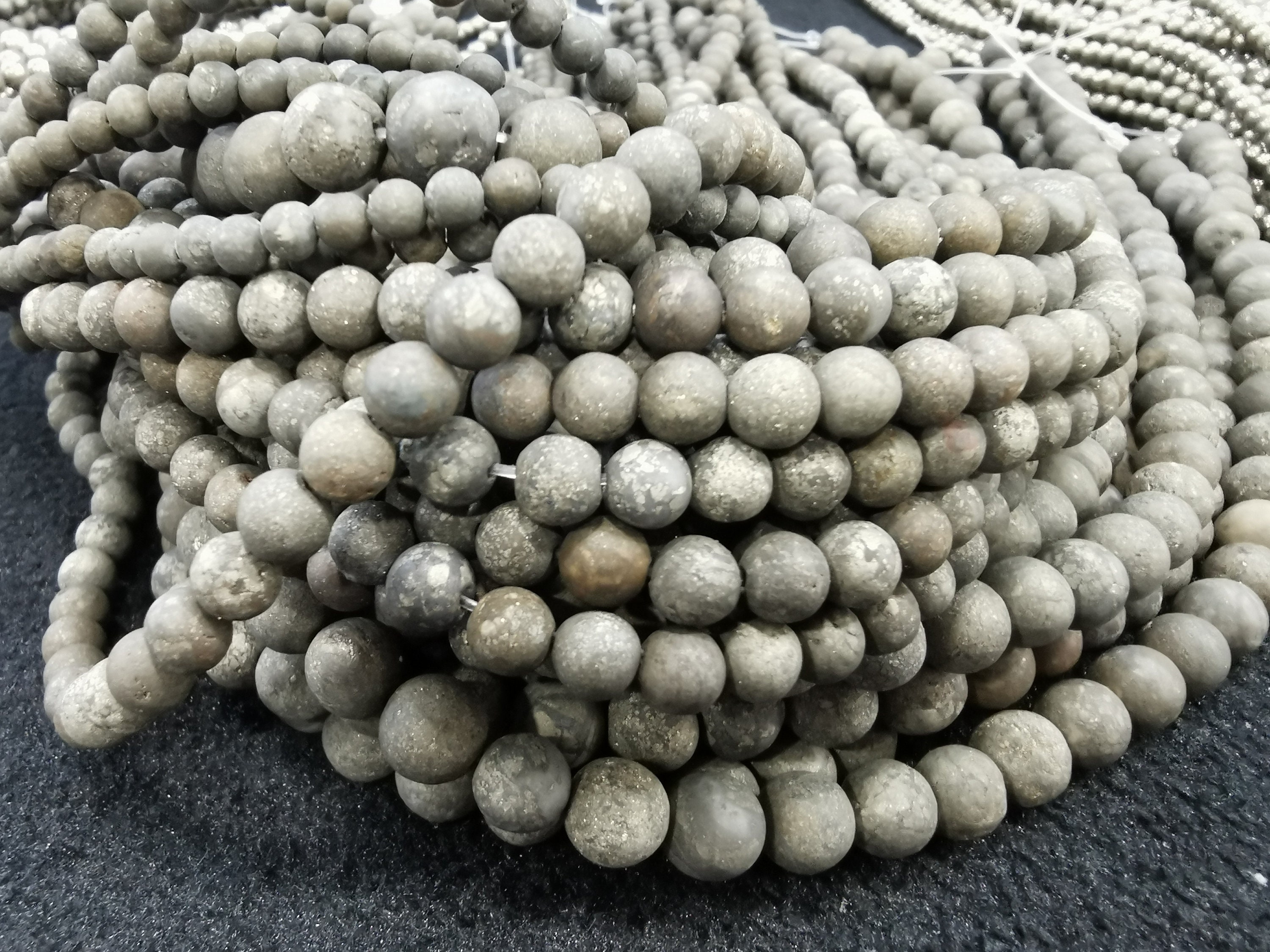 High Quality -- Natural Pyrite Crystal Beads 6mm 8mm 10mm 12mm Loose ...