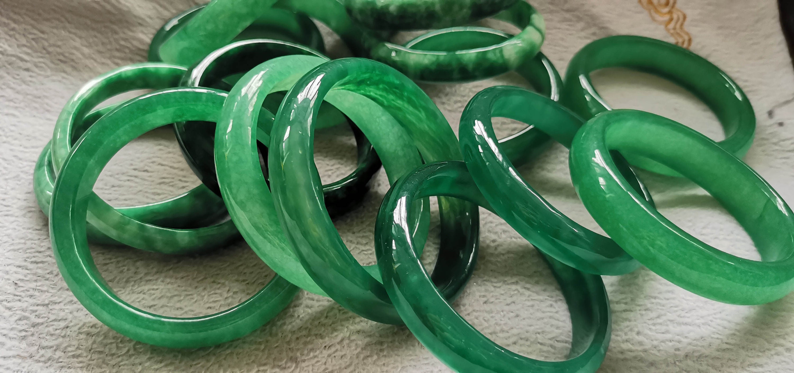 High Quality Rare Green Jade -jadeite Gemstone Bangle Circle Donut ...