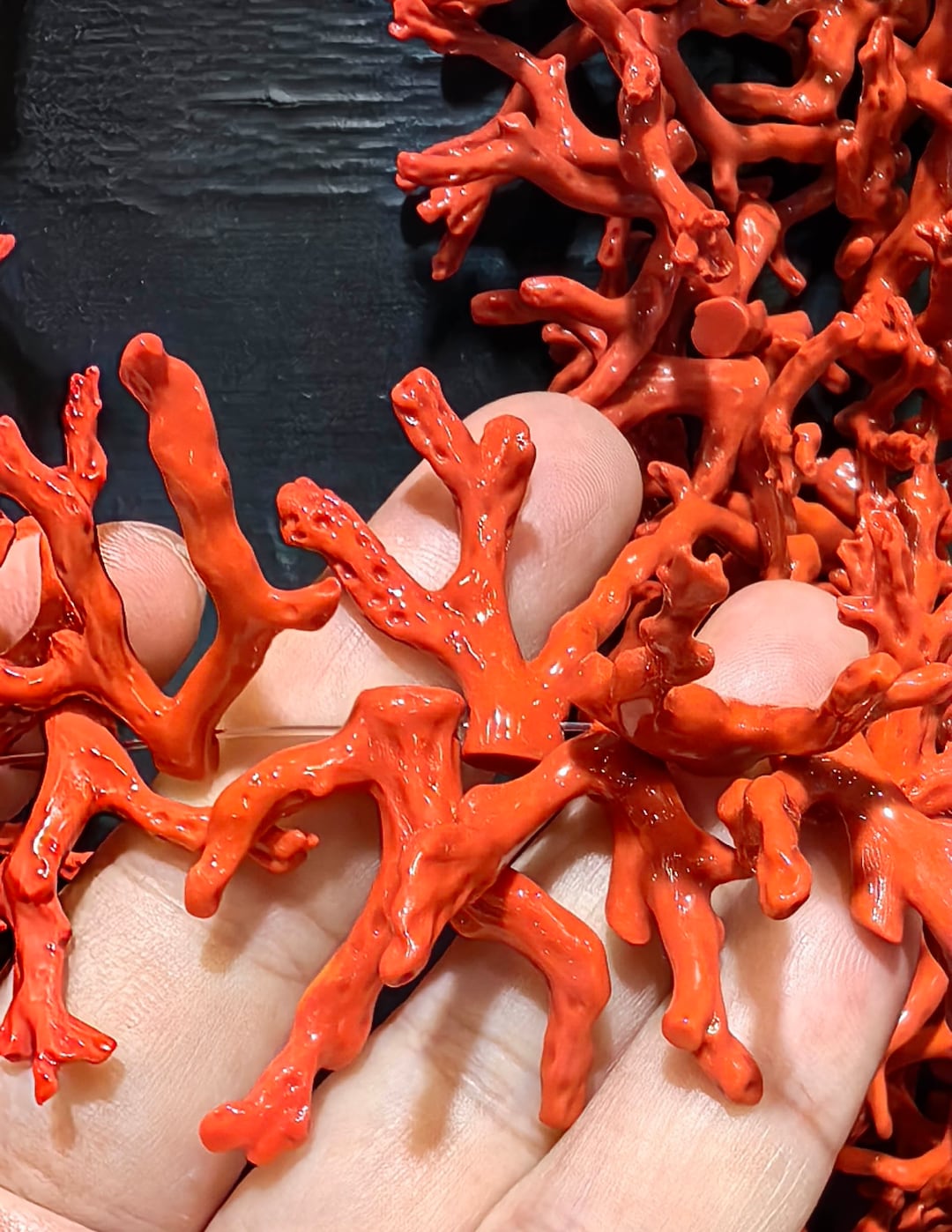 Oranger Red Coral Branch Pendant , 25-40mm Tree Branch, Freeform ...