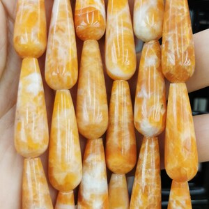 30mm Natural Selenite Jewelry Oranger Yellow Selenite Teardrop - Etsy