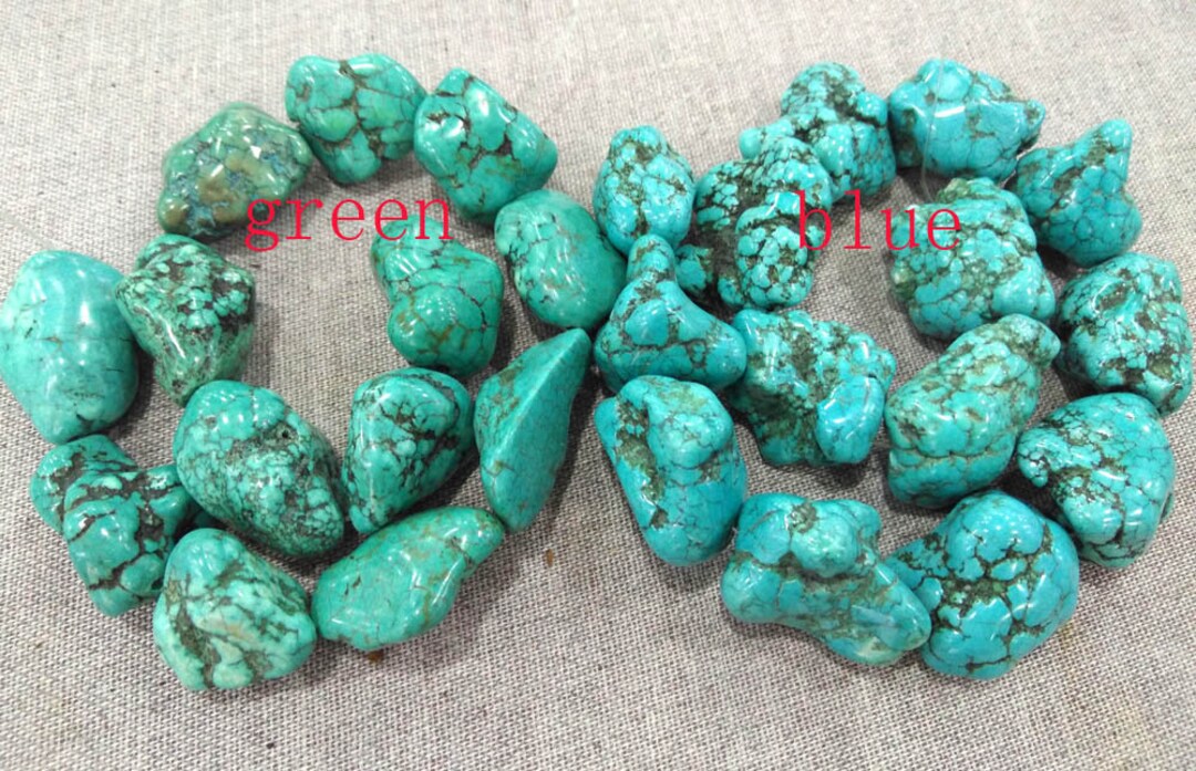 Stone Turquoise Beads, 25mm to 4mm Rough Nugget Chip Freeform Gemstone ...
