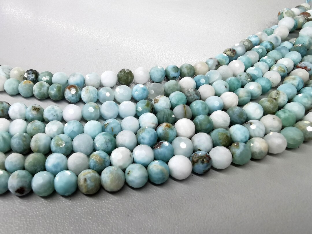 8mm to 2mm Genuine Larimar Cabs Round Dolphin Color Stone Blue ...