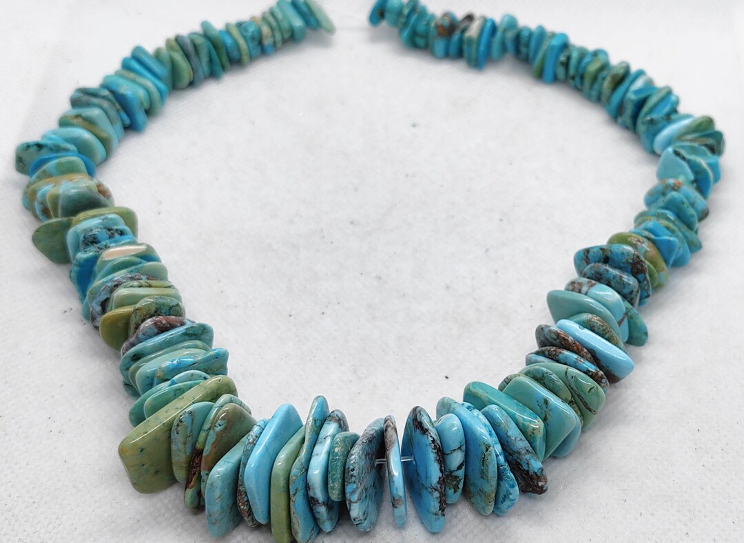 18" L--bone White -rainbow- Maxtrix Blue Turquoise Magnesite Drilled ...