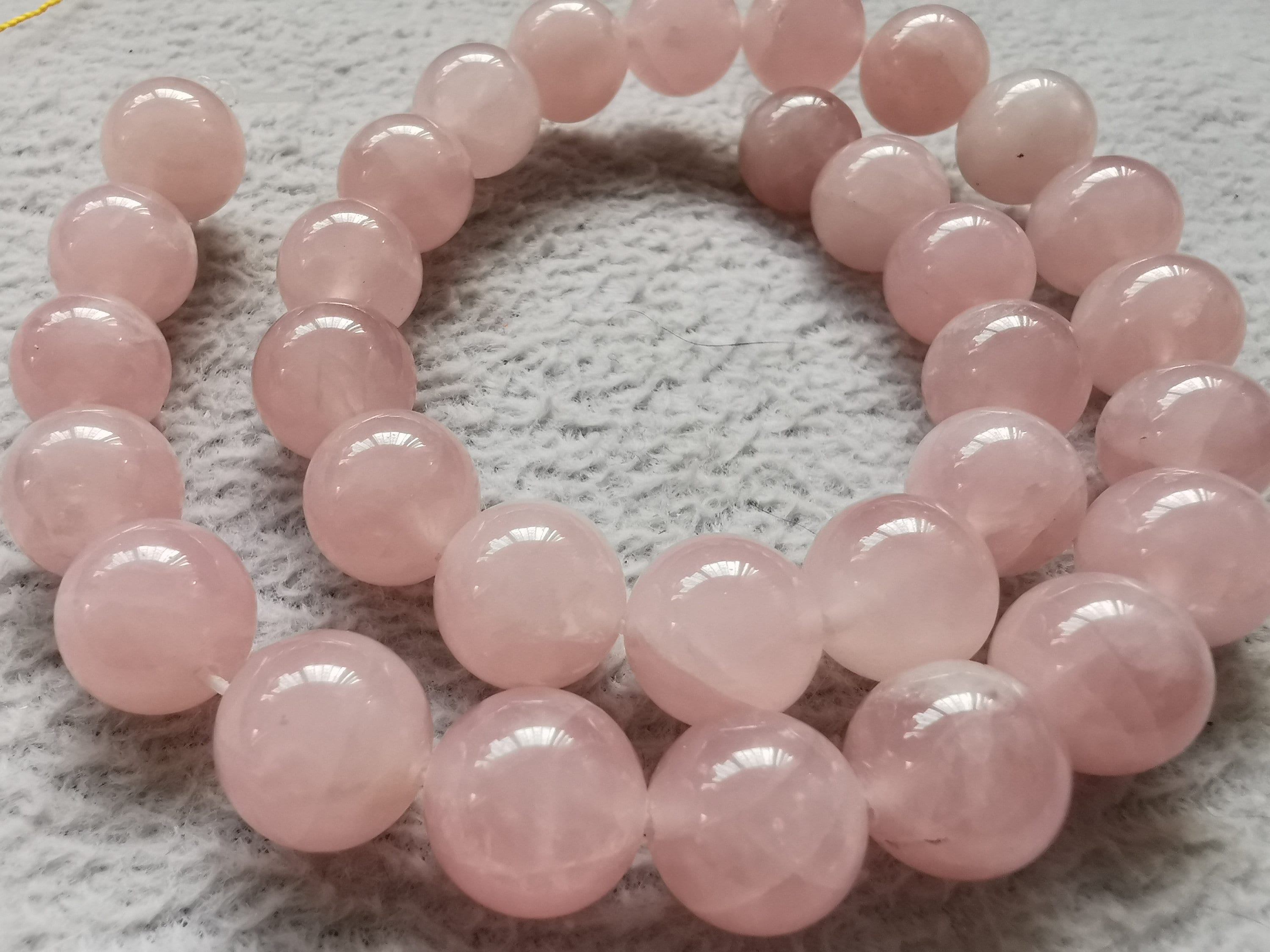 18mm to 4mm Natural Pink Rose Quartz Round Beads Smooth | Etsy