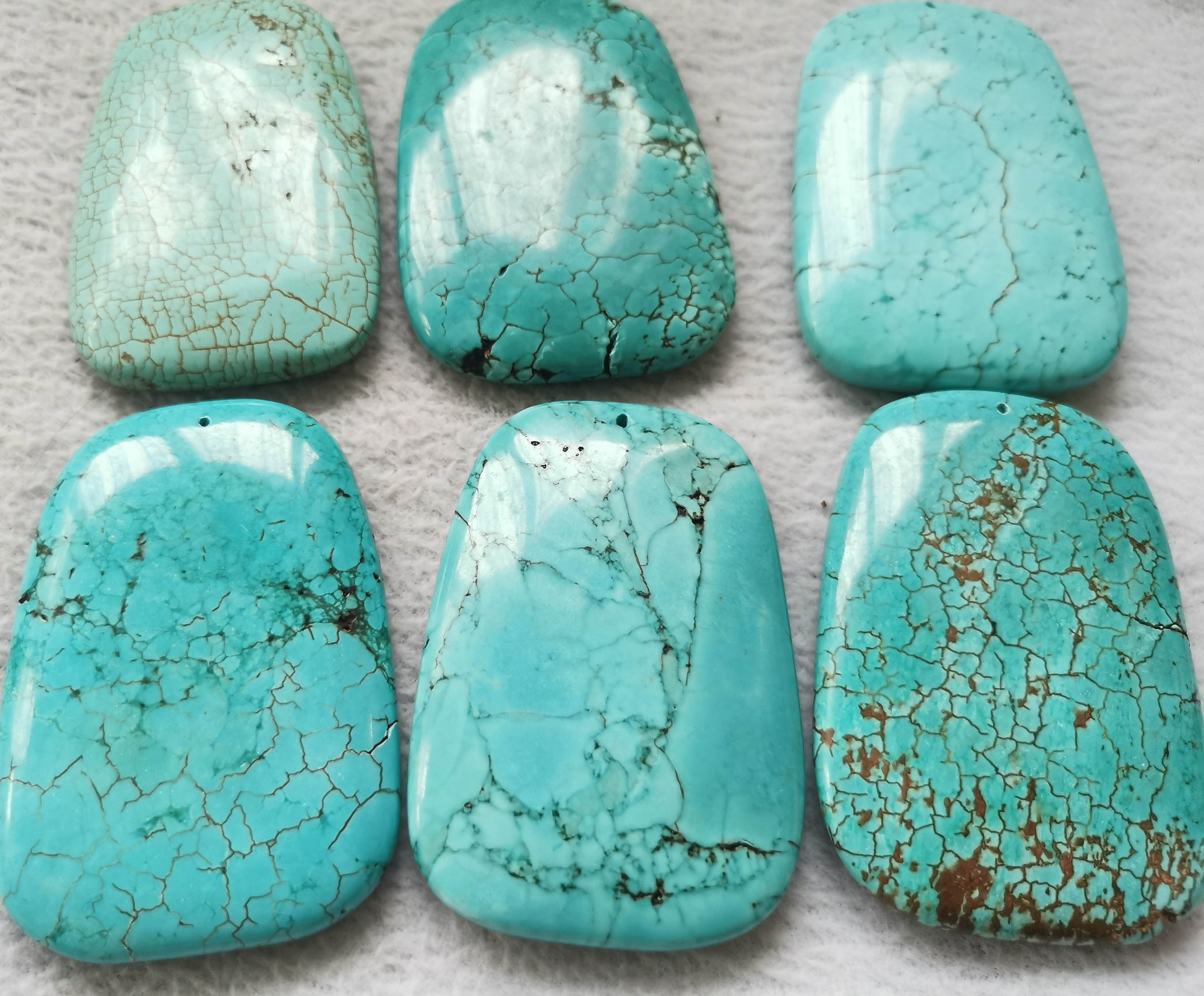 6pcs Large 20-70mm Tibetan Turquoise Blue Green Brown Matrix - Etsy