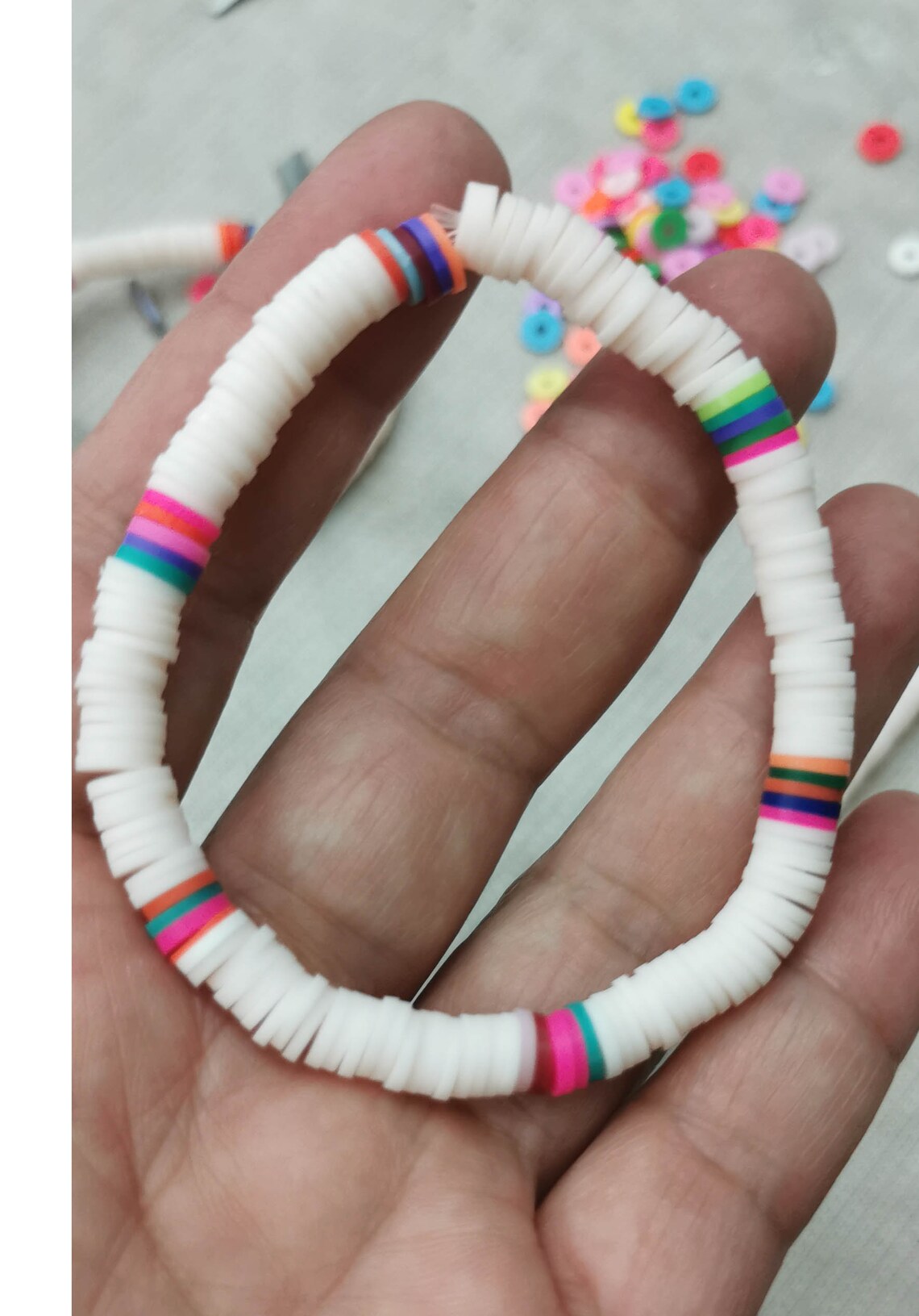 380pcs 3mm to 8mm African Vinyl Disc Connector Rainbow | Etsy