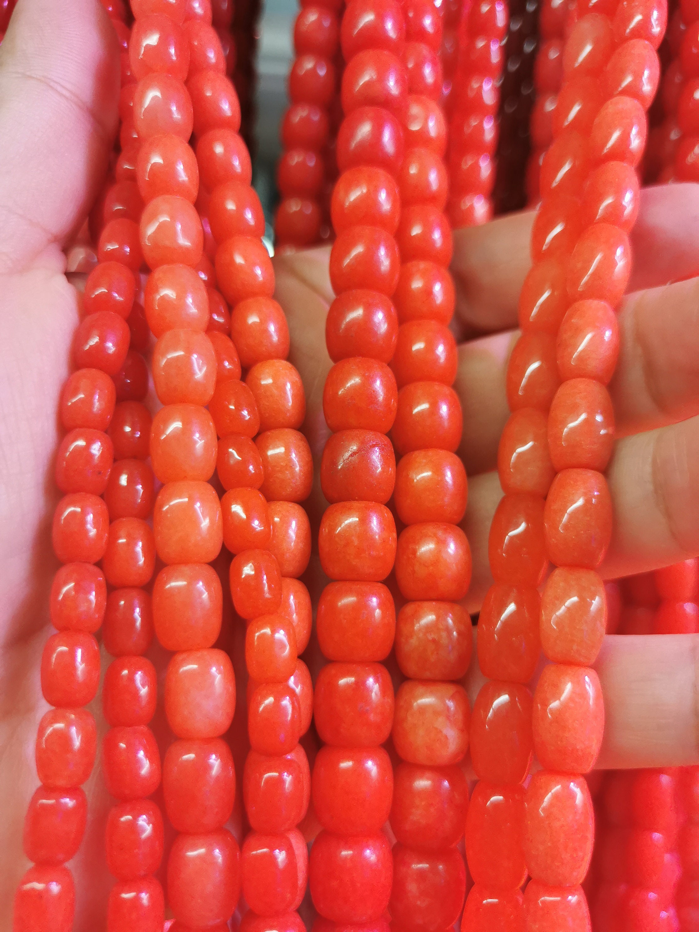 16inch --red Coral -canary Yellow Candy Jade Rondelle Jade, Yellow ...