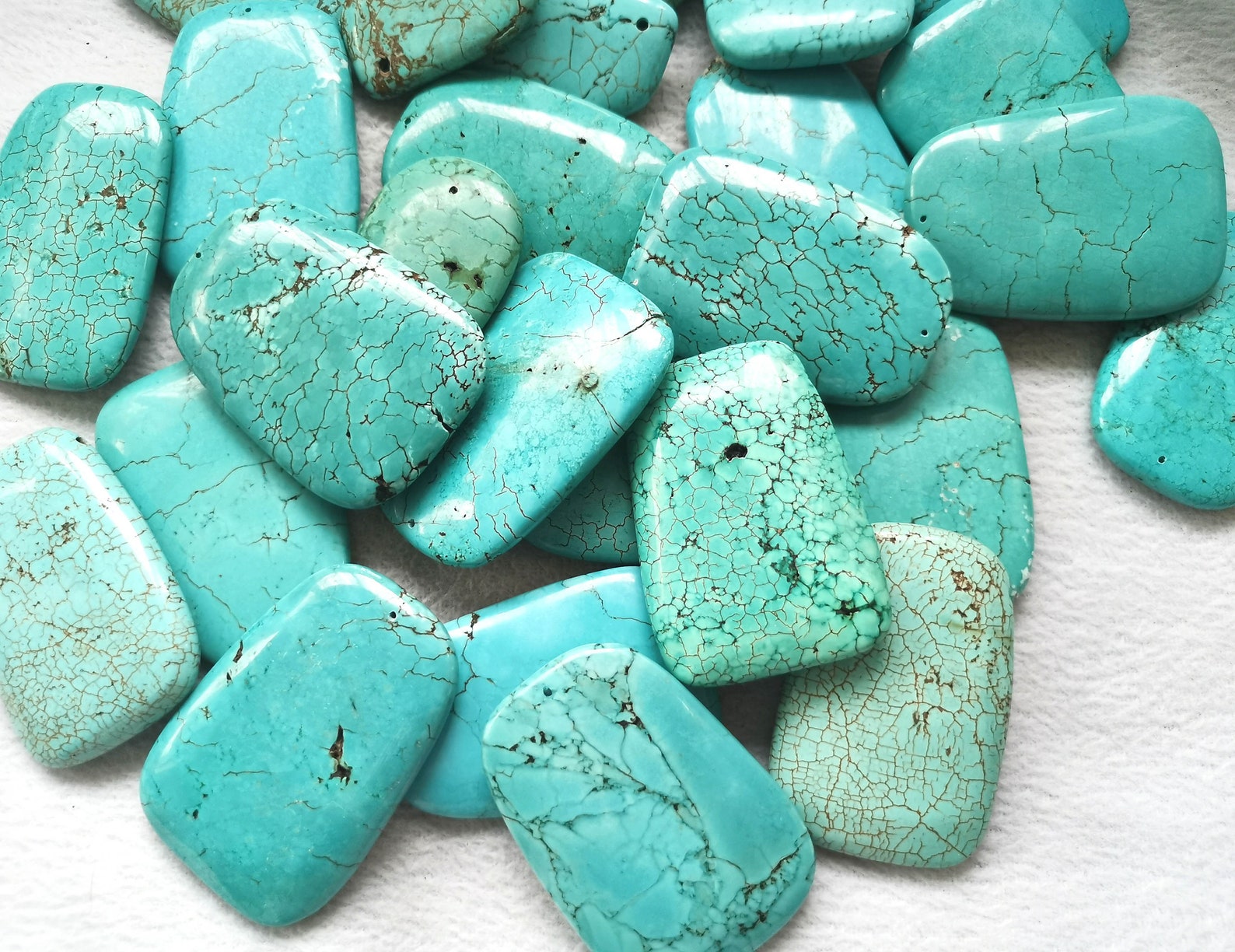 6pcs Large 20-70mm Tibetan Turquoise Blue Green Brown Matrix - Etsy