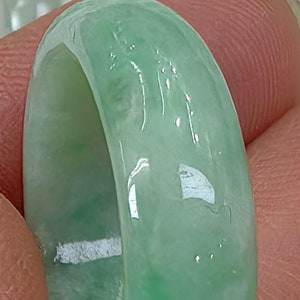 Authentic Jadeite Jade Ring Jadeite Ring Solid Gemstone Band Circle ...