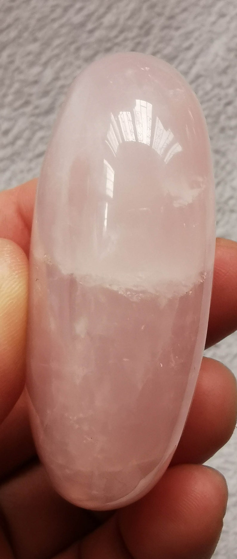 Genuine Rose Quartz Palm Stones Reiki Infused Oval Egg Worry - Etsy