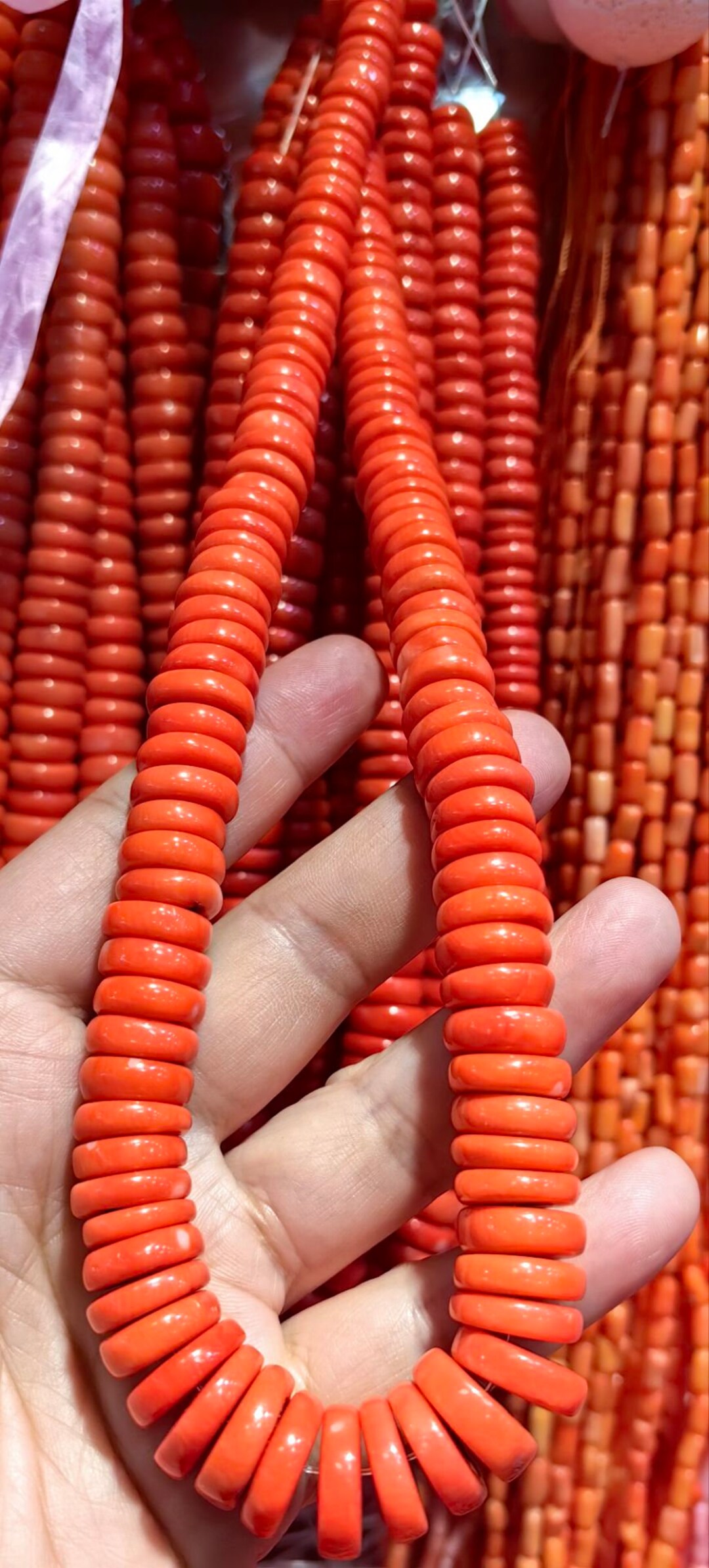AAA Large 20inch Coral Beaded Jewelry Red Corals Gift for Necklace ...