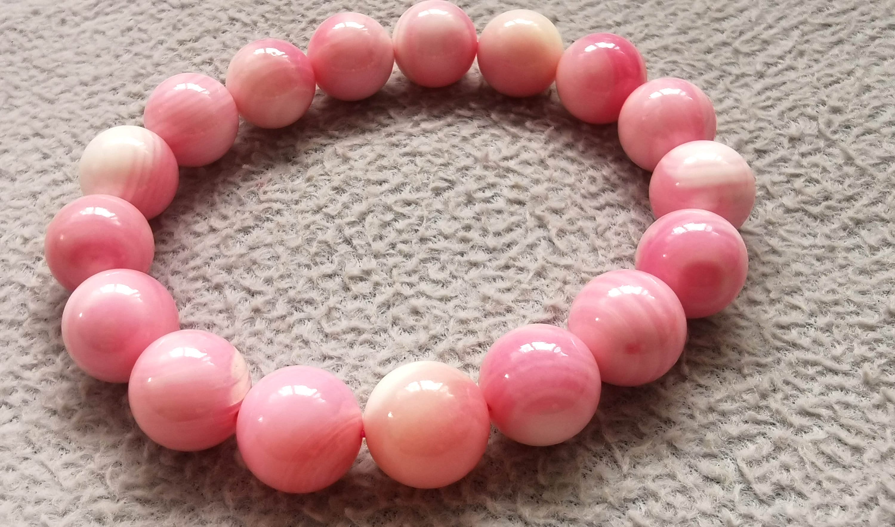 AAAA Rare Genuine Pink Queen Conch Shell Round Ball Loose Beads DIY ...